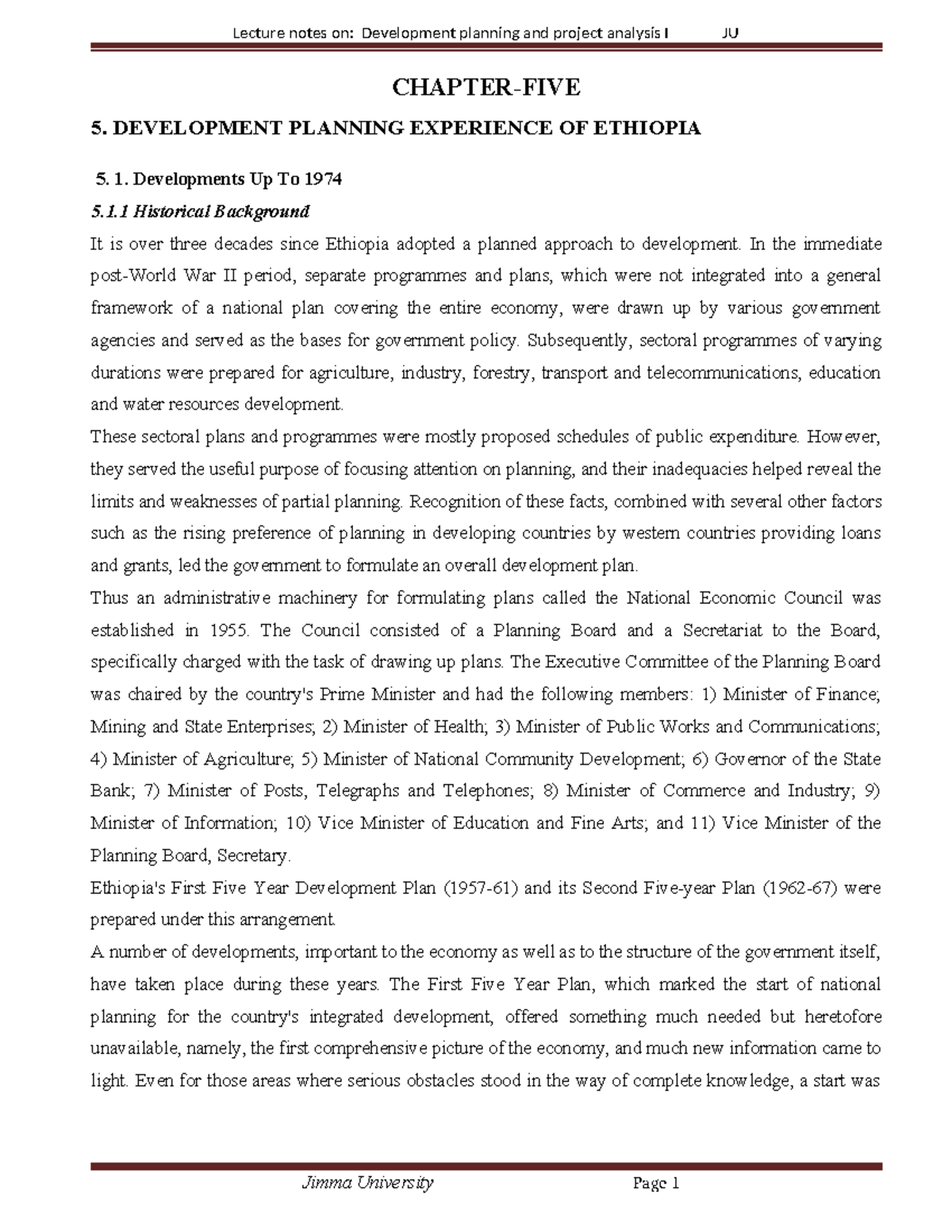 Attachment - Development Planning & Project Analysis: Ch-2 for ...