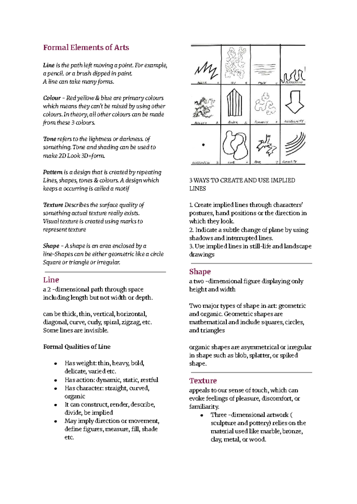 RVA Quiz#2 - Review of Formal Elements in Art - Studocu