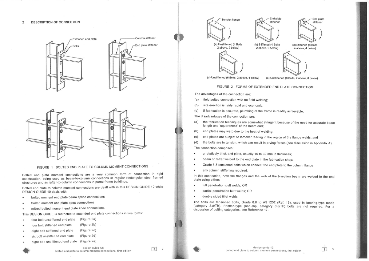 Connection Design Guide 12: Bolted End Plate to Column Moment ...