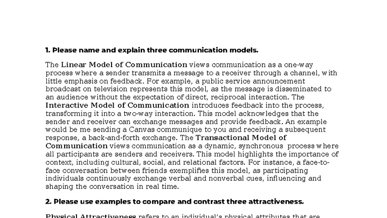 SUU-COMM-3150-Exam 1: Communication Models & Attractiveness Explained ...
