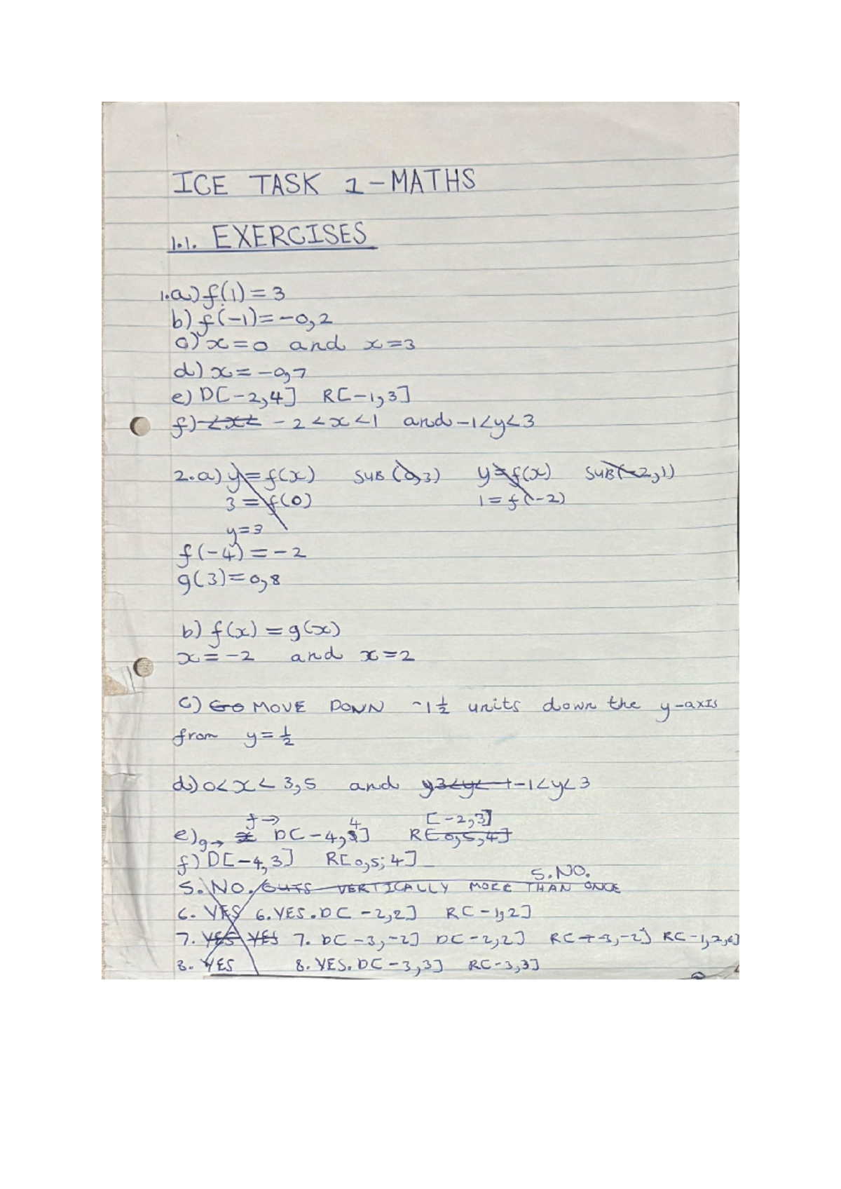 ICE TASK 101: Math Exercises and Solutions - Studocu