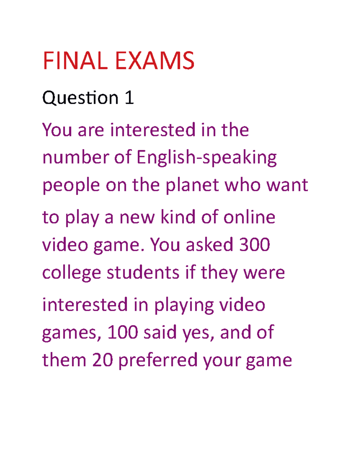 Final Exam Review Guide (MATH 1280) with Practice Questions - Studocu