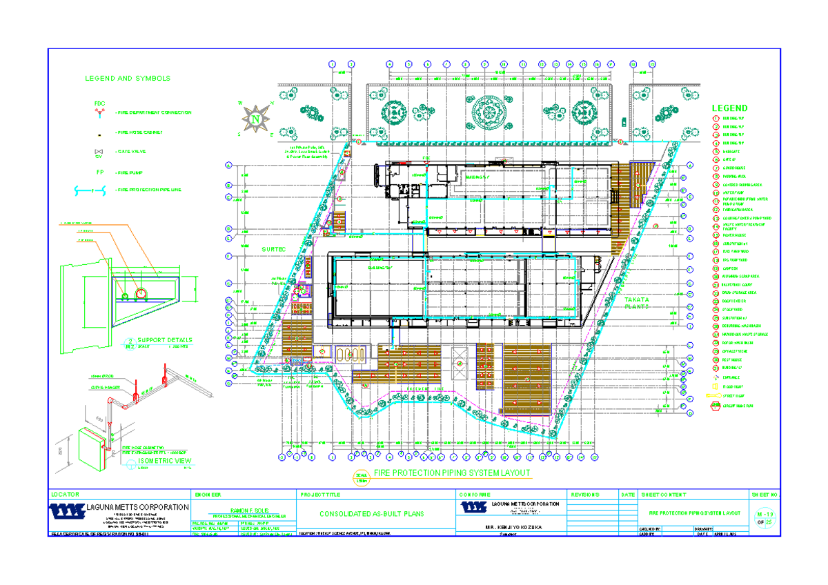 Fire Protection Piping System Layout - FDC 11 13 12 15 14 16 18 17 19 ...