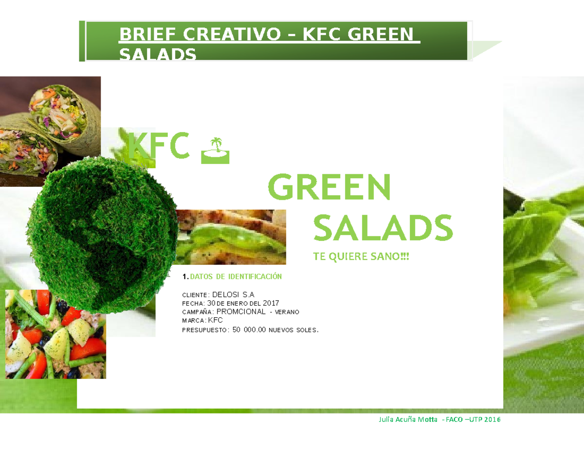 Kfc brief publicitario - Julia Acuña Motta - FACO –UTP 2016 BRIEF ...