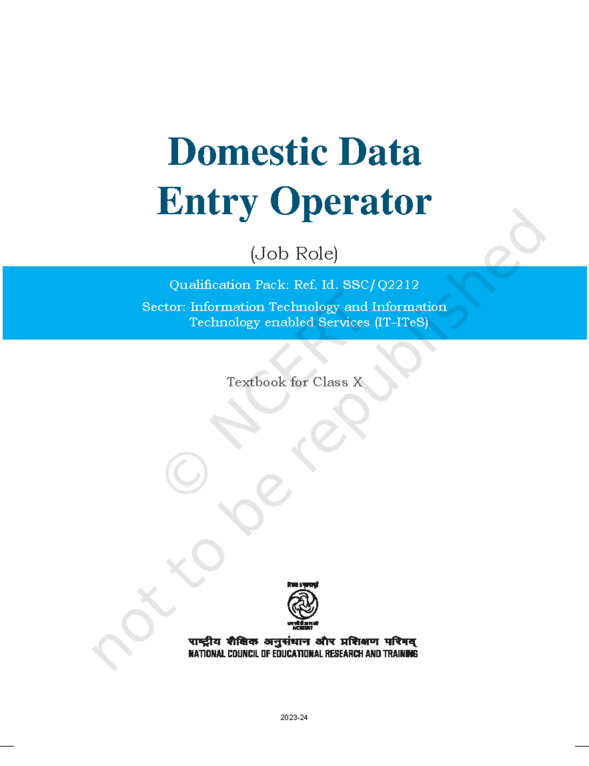 IT - Domestic Data Entry Operator Qualification Pack for Class X - Studocu