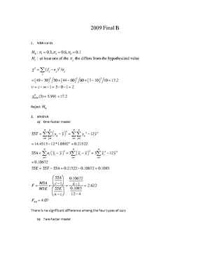 Statistics cheat sheet - Probability and Counting Permutation: nP r = (nn−!r)! Combination: nCr ...