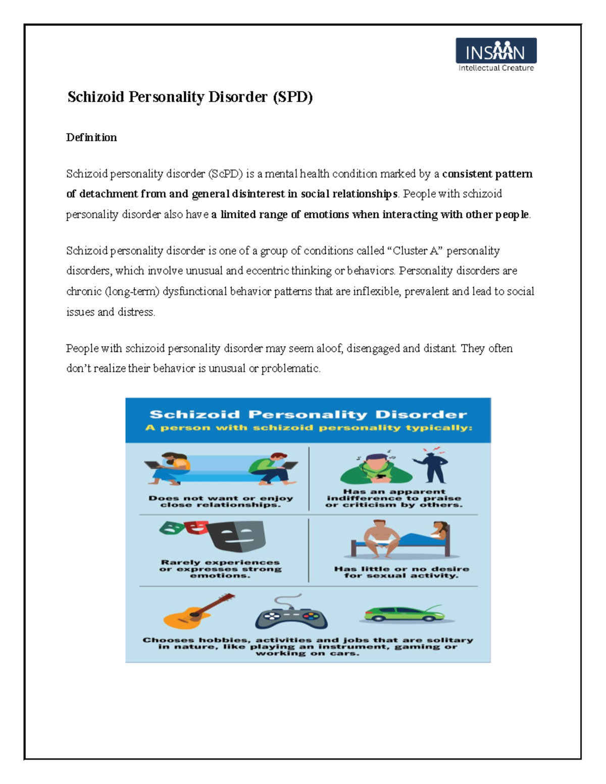 Schizoid Personality Disorder (SPD): Definition, Diagnosis, and ...