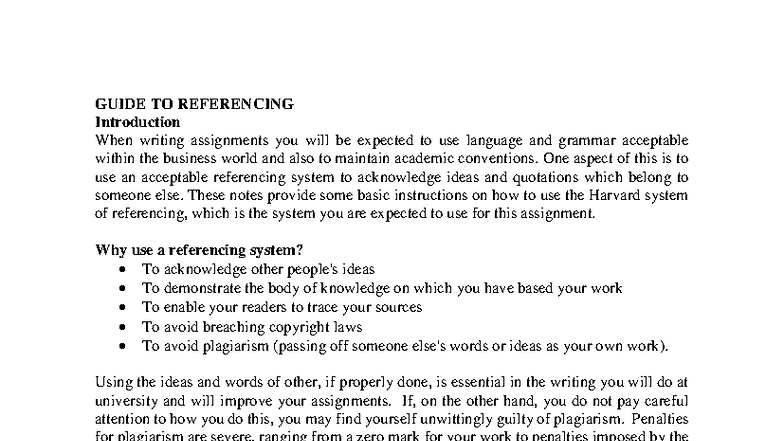 Harvard Referencing Guide for Academic Writing - Studocu