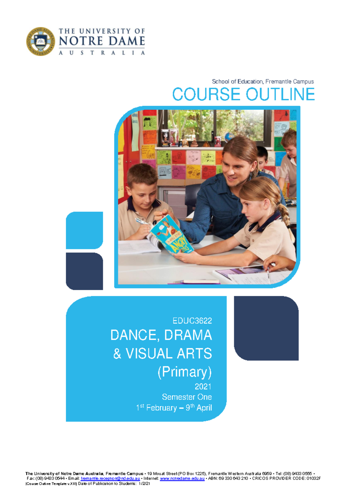 EDUC3622 Course Outline: Dance, Drama & Visual Arts (Primary) 2021 ...