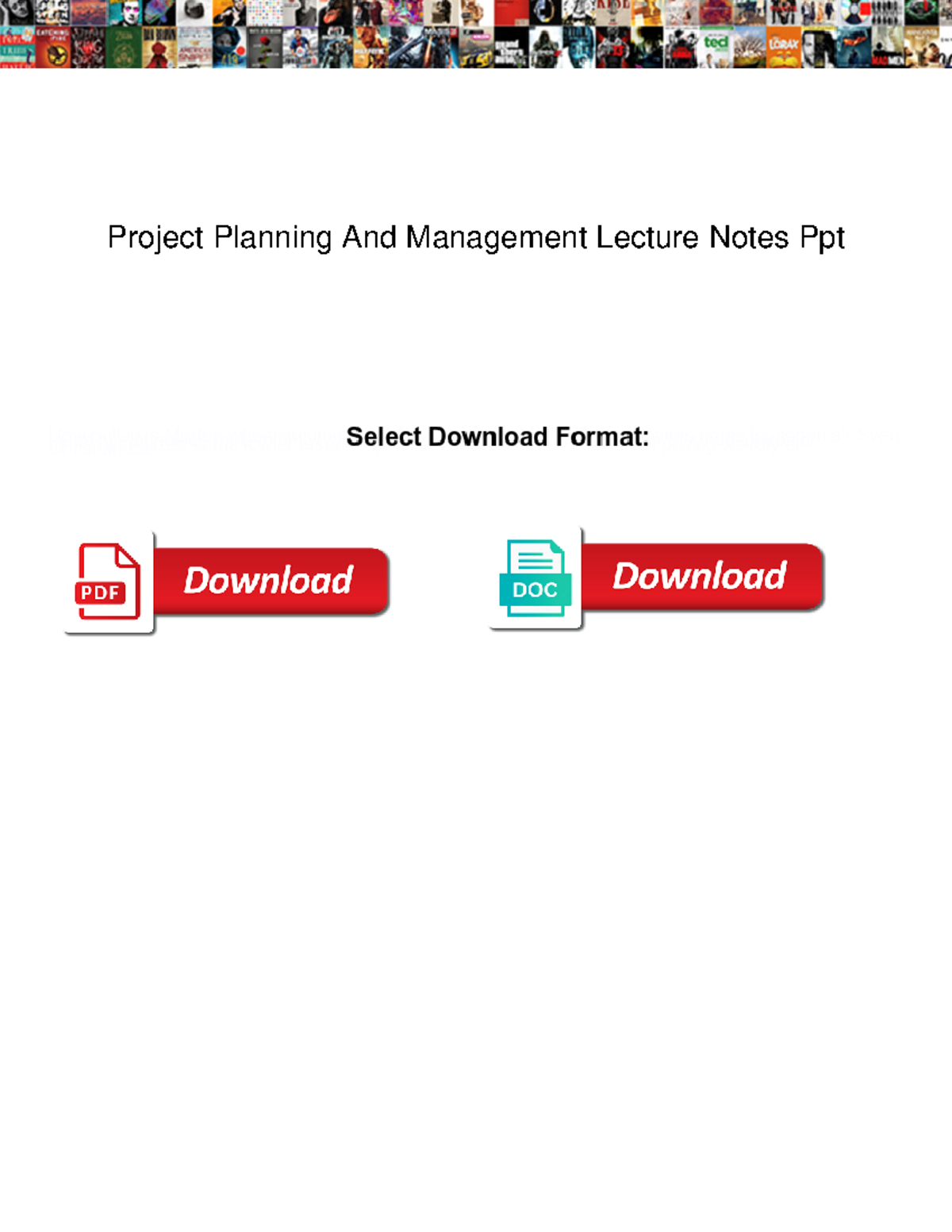 Project Management Lecture Notes Cp7301 Comprehensive Planning Guide