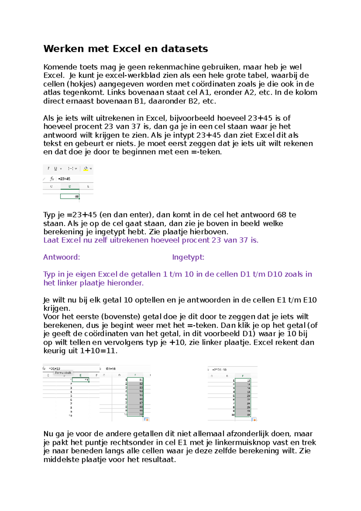 Excel Toetsvoorbereiding: Statistiek, Grafieken en Berekeningen ...