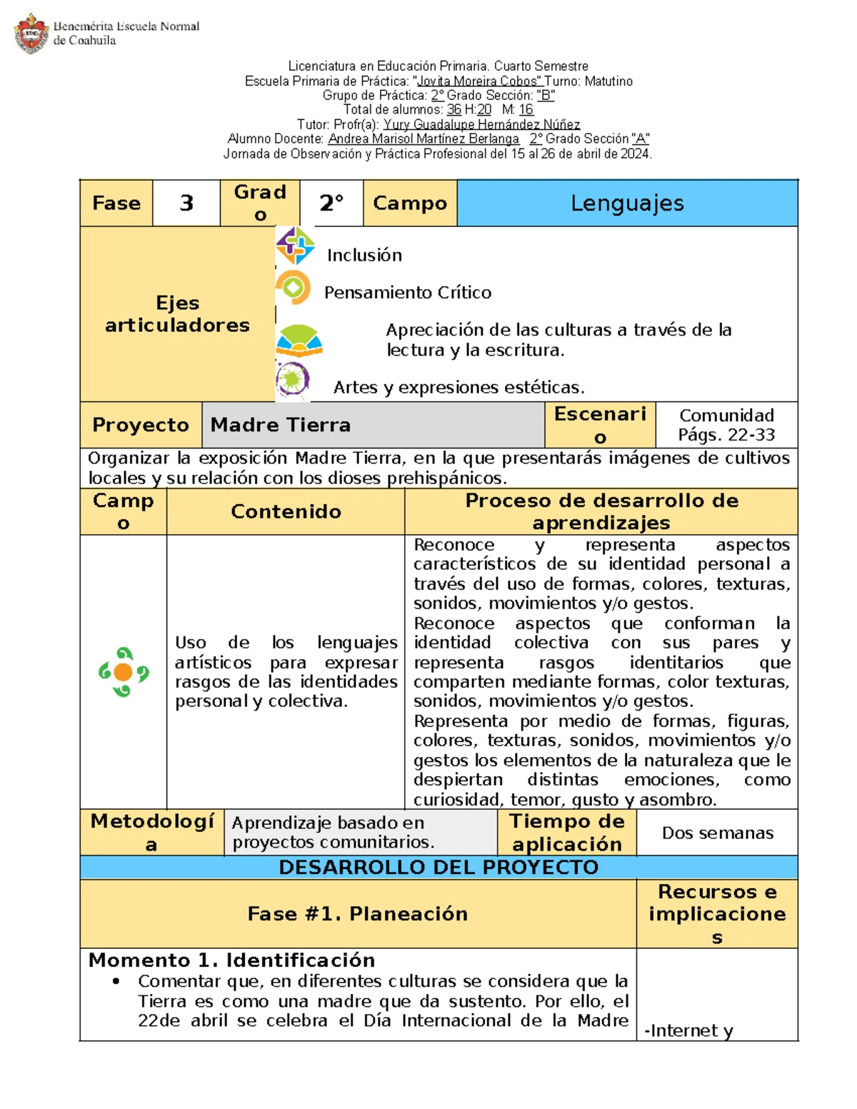 Ejemplo Aprendizaje Basado en Proyectos Comunitarios - APRENDIZAJE ...