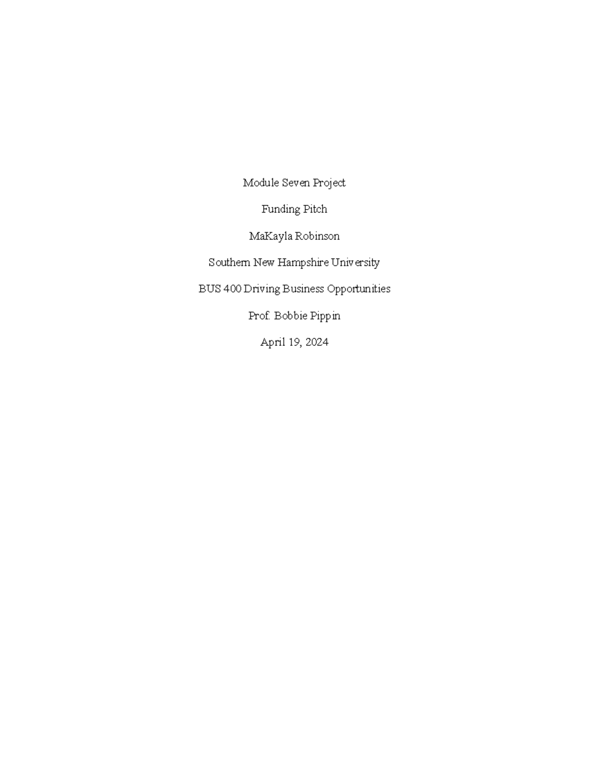 BUS 400 Module 7 Project: Funding Pitch for Disney VR Experience - Studocu