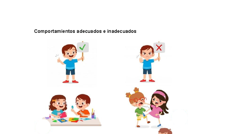 Comportamientos adecuados e inadecuados - Pedagogía I - =r = nINGs ...