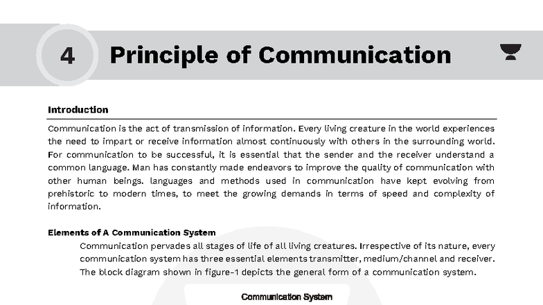 Principle of Communication 4: Overview of Communication Systems - Studocu
