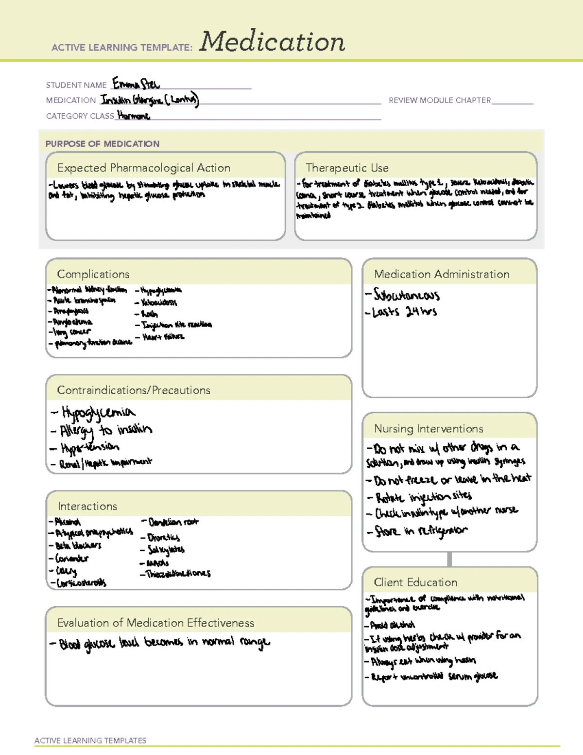 Mixing and Administering Insulin - ACTIVE LEARNING TEMPLATES ...