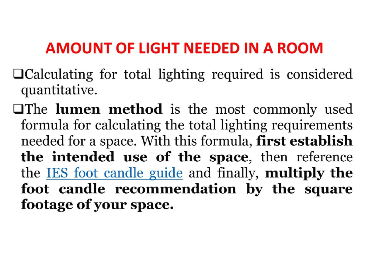 Illumination Notes: Calculating Room Lighting Requirements and Lumen ...