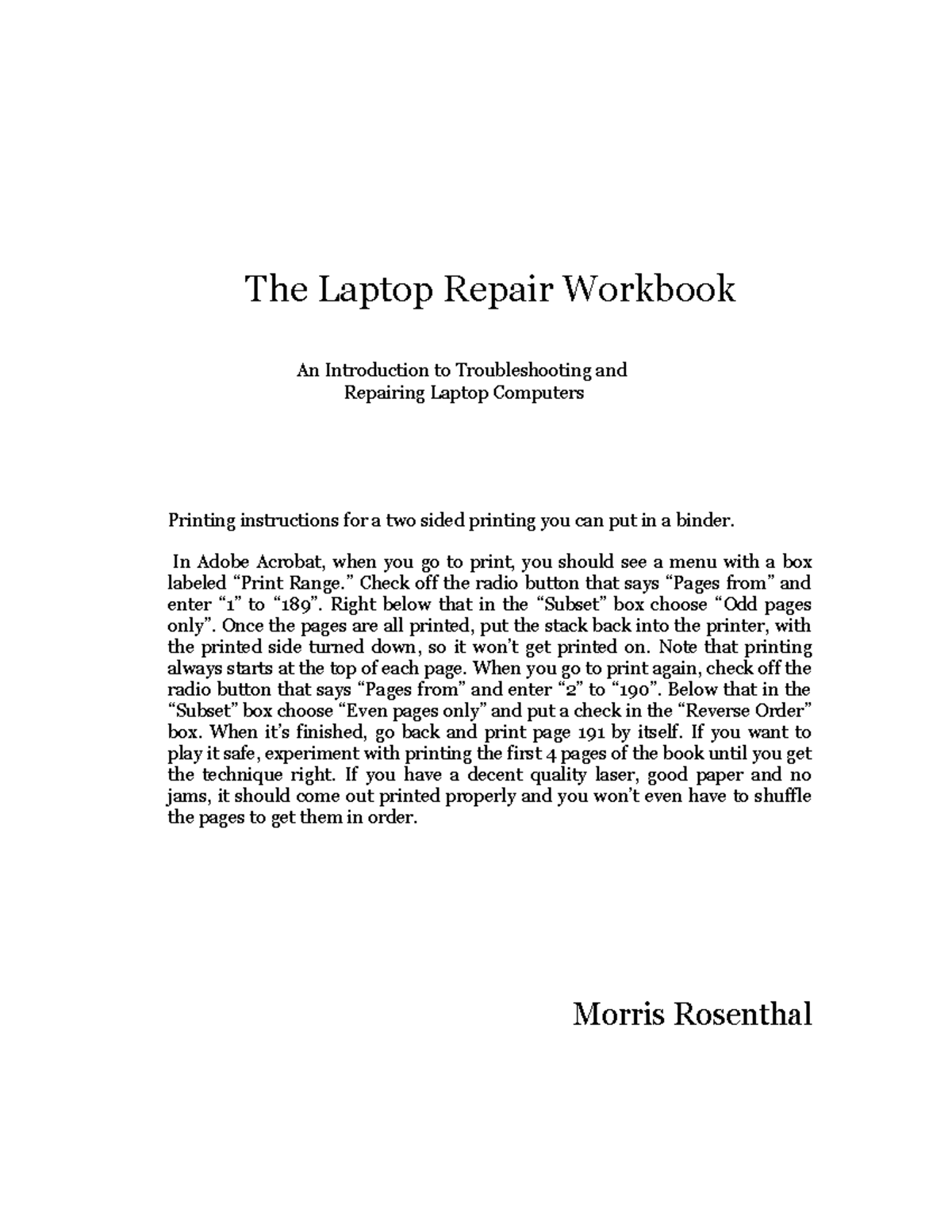 Laptop Repair Workbook: A Guide to Troubleshooting and Fixing Laptops ...
