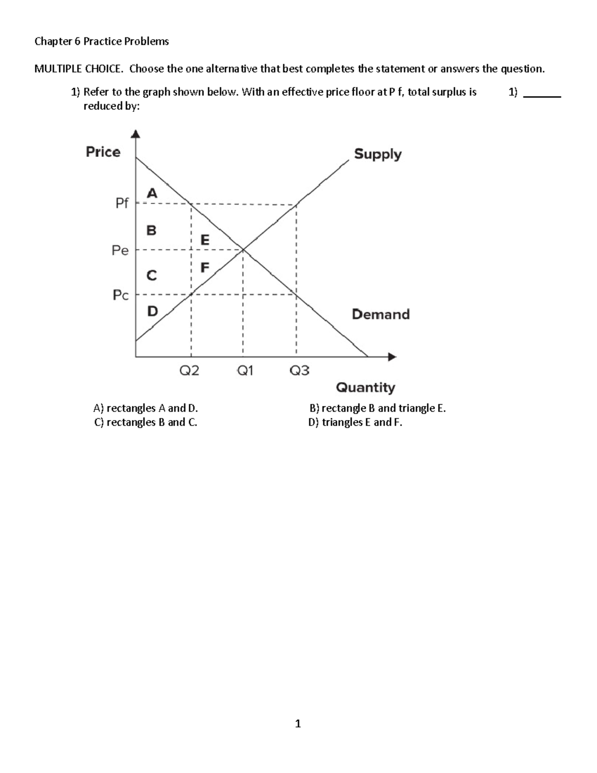 Chapter 6 Practice Problems - Chapter 6 Practice Problems MULTIPLE CHOICE. Choose the one - Studocu