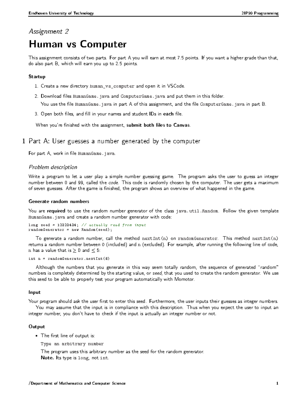 Assignment-2-Human vs Computer-3 - Assignment 2 Human vs Computer This ...