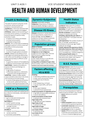 CAFS study notes - year 11 - Part I: Resource Management Wellbeing ...
