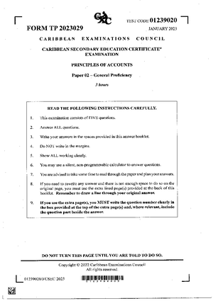 Layout OF A Balance Sheet - CSEC Principles of Accounts - Studocu