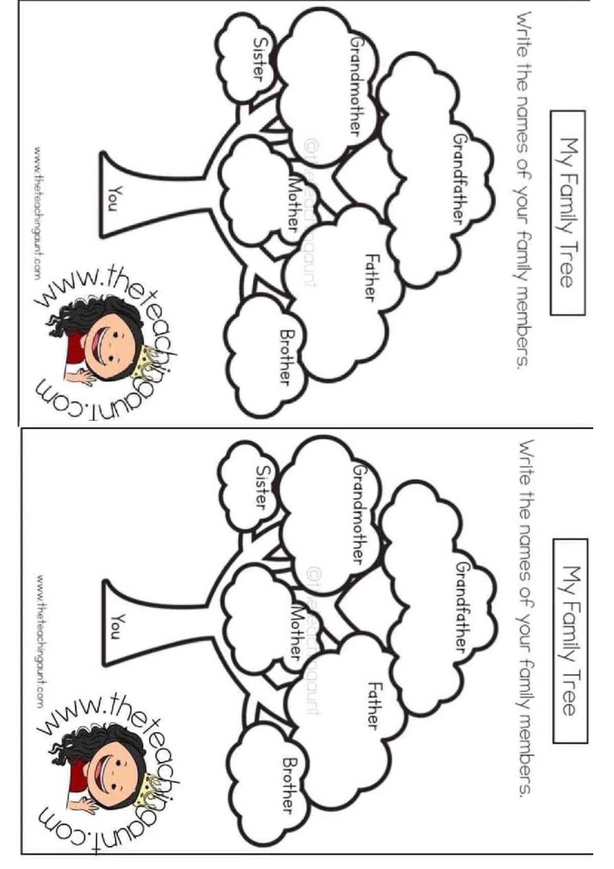 Family Tree Worksheet - Names of Family Members - Studocu