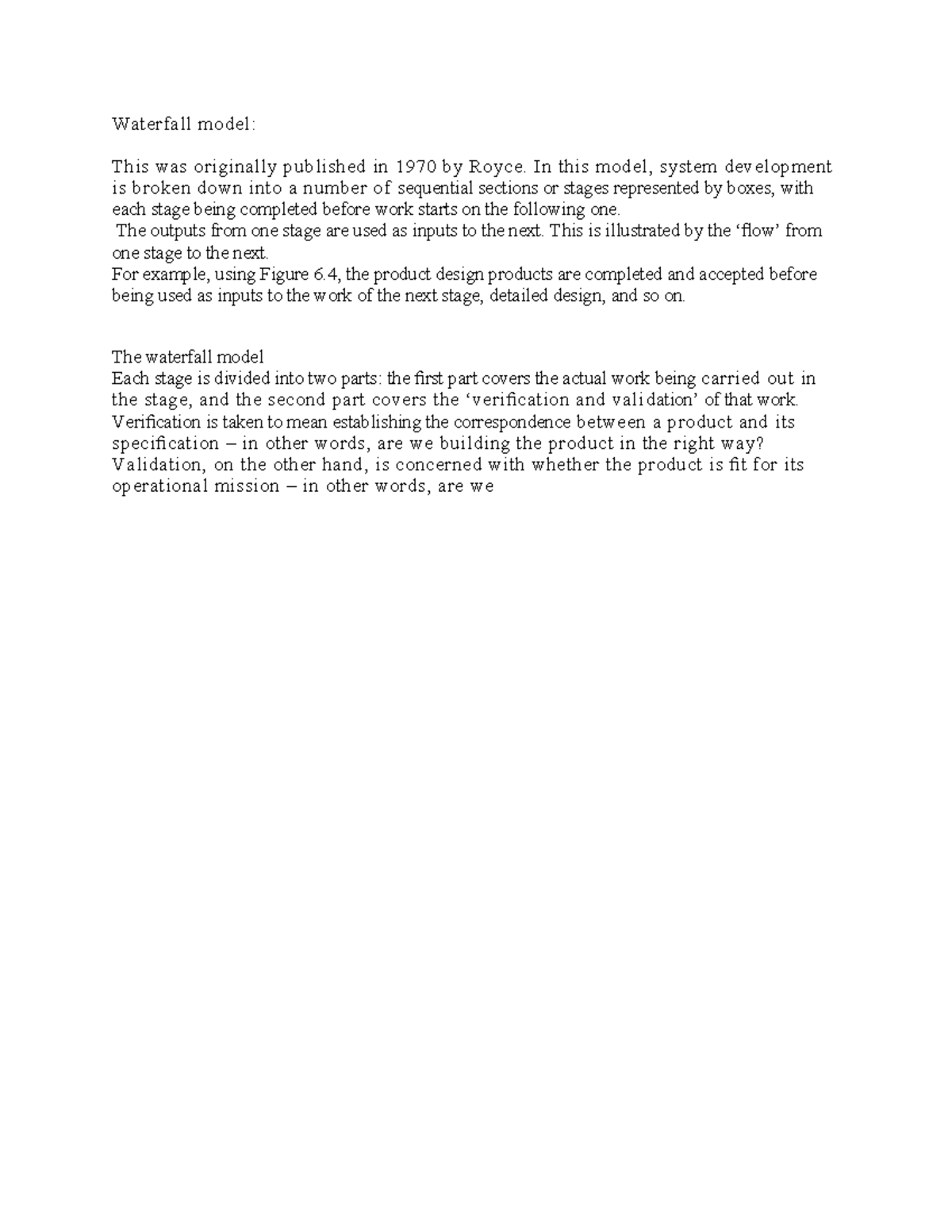Waterfall model - Waterfall model: This was originally published in ...
