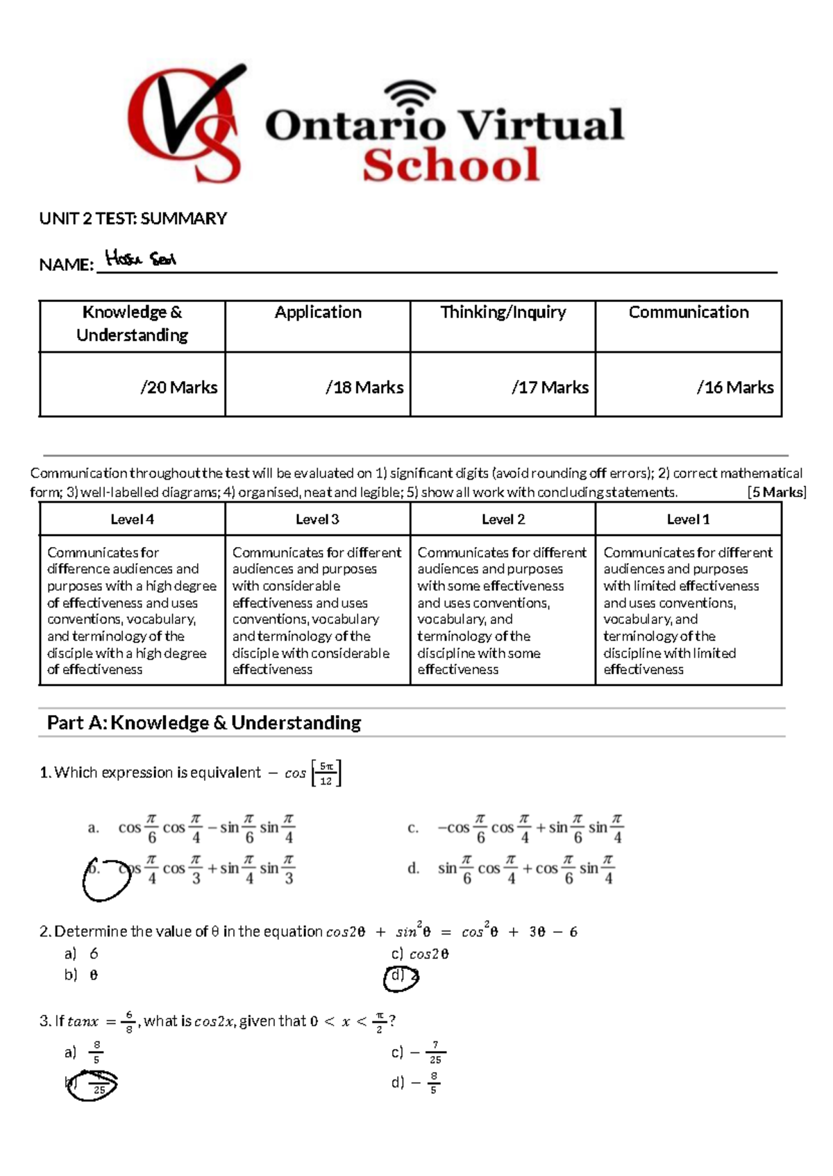 1734313354 Unit 2 - ovs - UNIT 2 TEST: SUMMARY NAME: - Studocu
