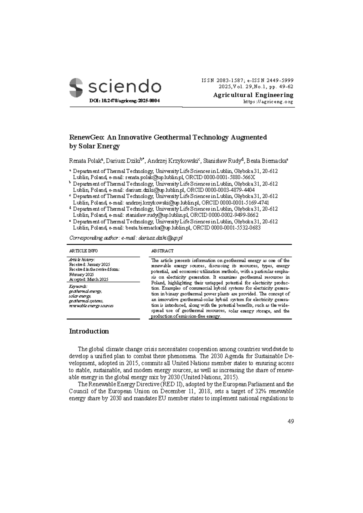 RenewGeo: Innovative Geothermal & Solar Energy Technology Insights ...