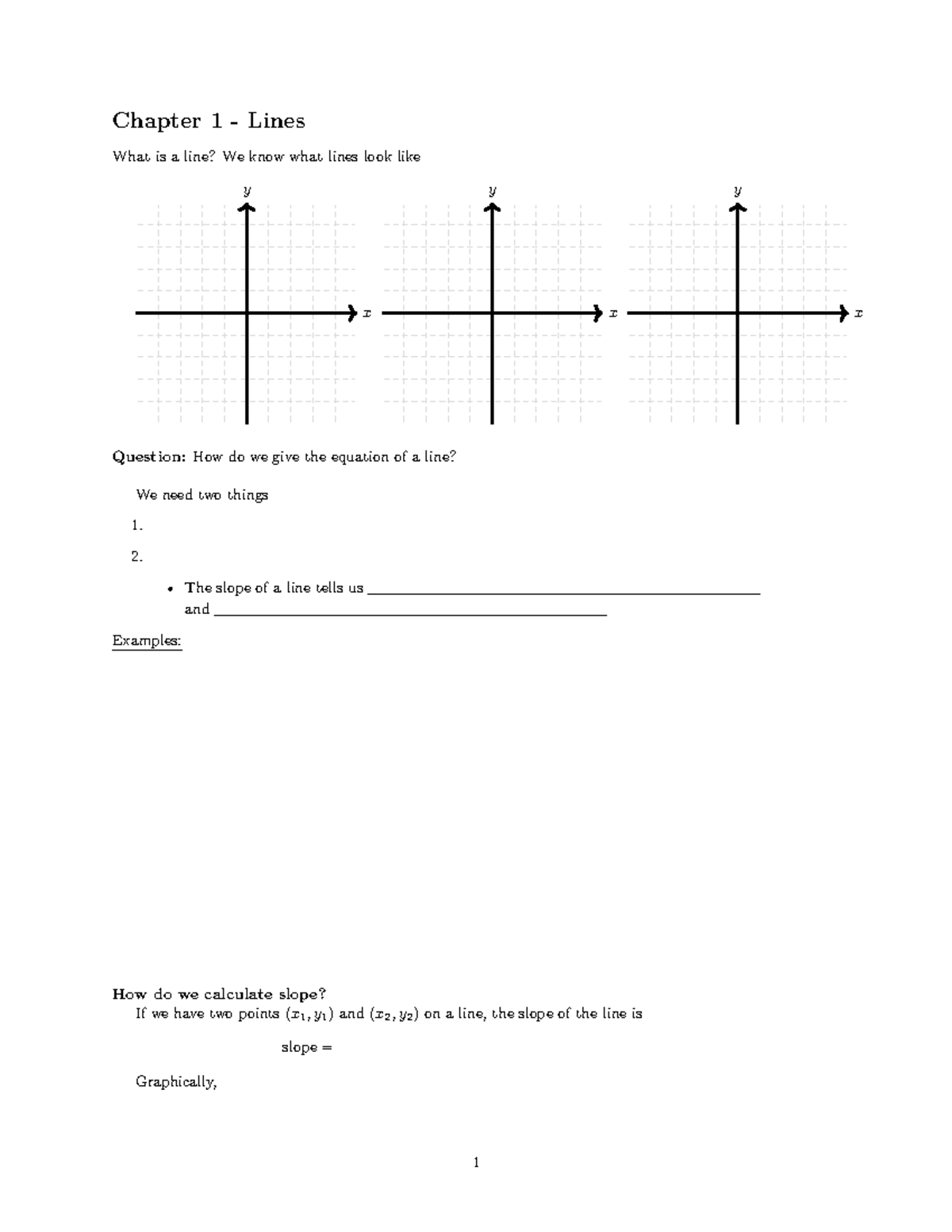 Chapter 1: Understanding Lines and Their Equations - Studocu