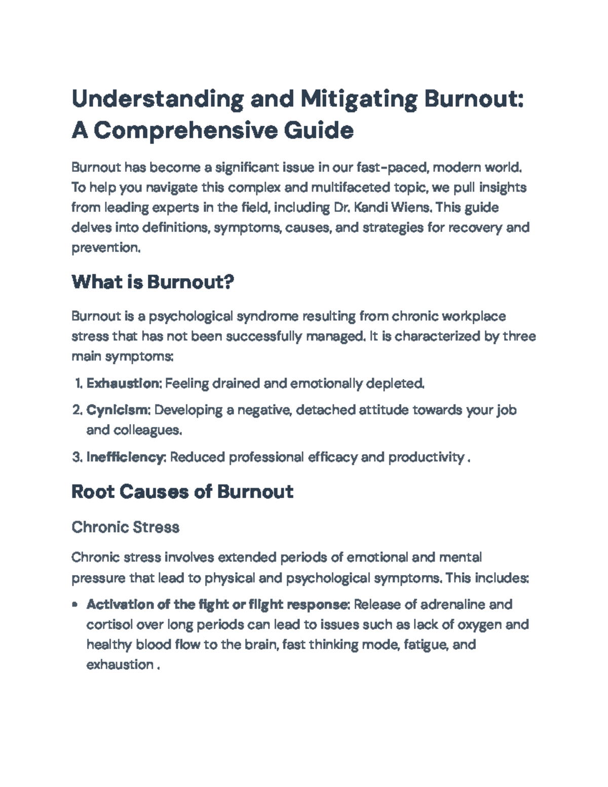 Understanding and Mitigating Burnout: A Comprehensive Guide ...