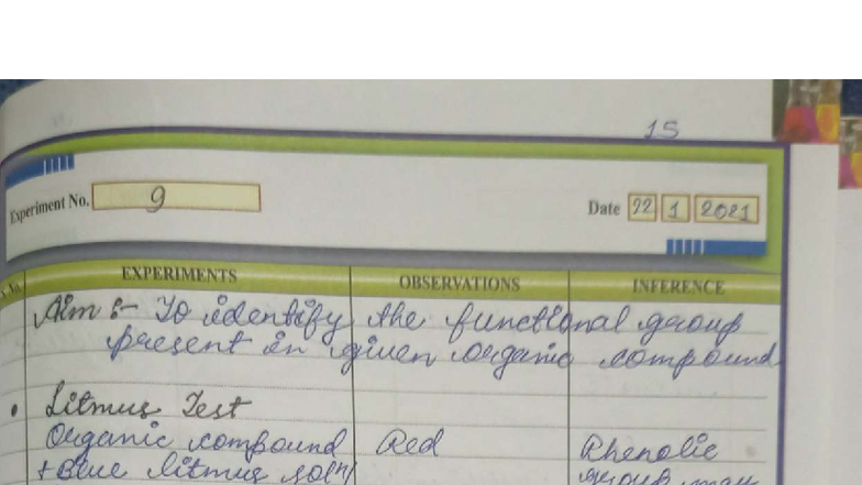 Functional Group Assignment - Experiment No. I (Course Code: NRT) - Studocu
