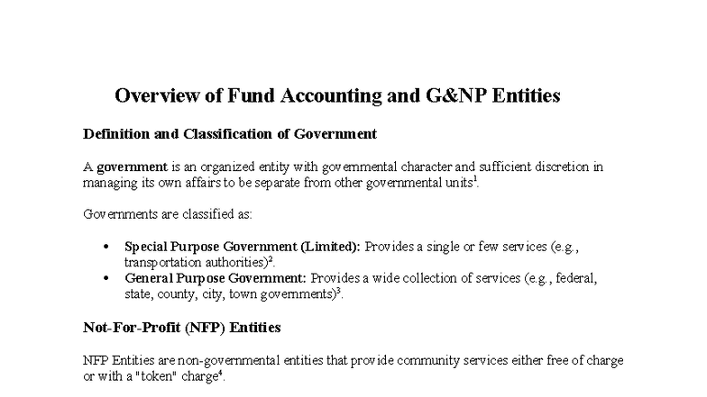 Fund Accounting Overview: Definitions & Classifications of Government ...
