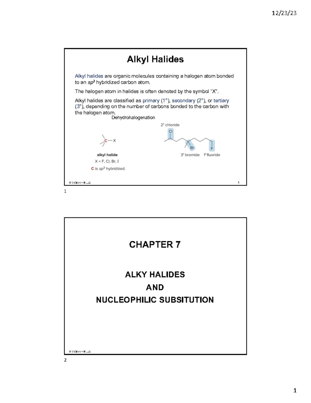 Chapter 7: Alkyl Halides and Nucleophilic Substitution - Studocu