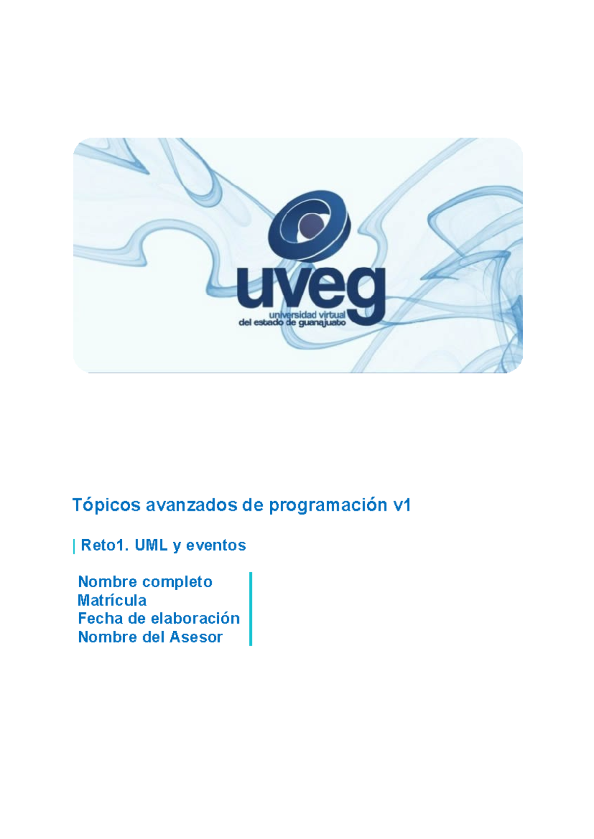 Reto1. UML y eventos - Topicos avanzados de programacion - Tópicos avanzados de programación v ...
