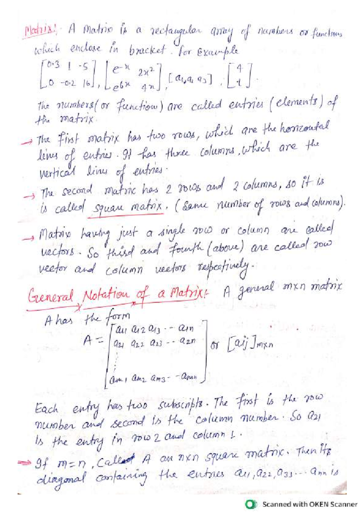 Matrices: Comprehensive Guide for Students (MATH 101) - Studocu