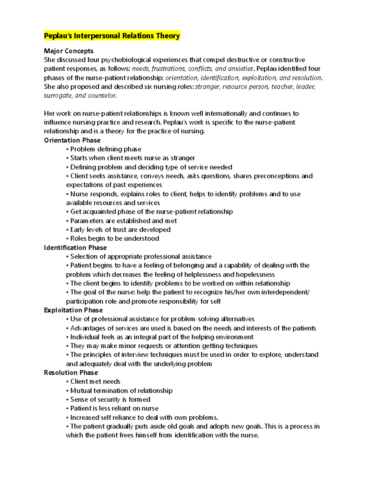 TFN Theories Final Exam Review: Key Concepts and Applications - Studocu