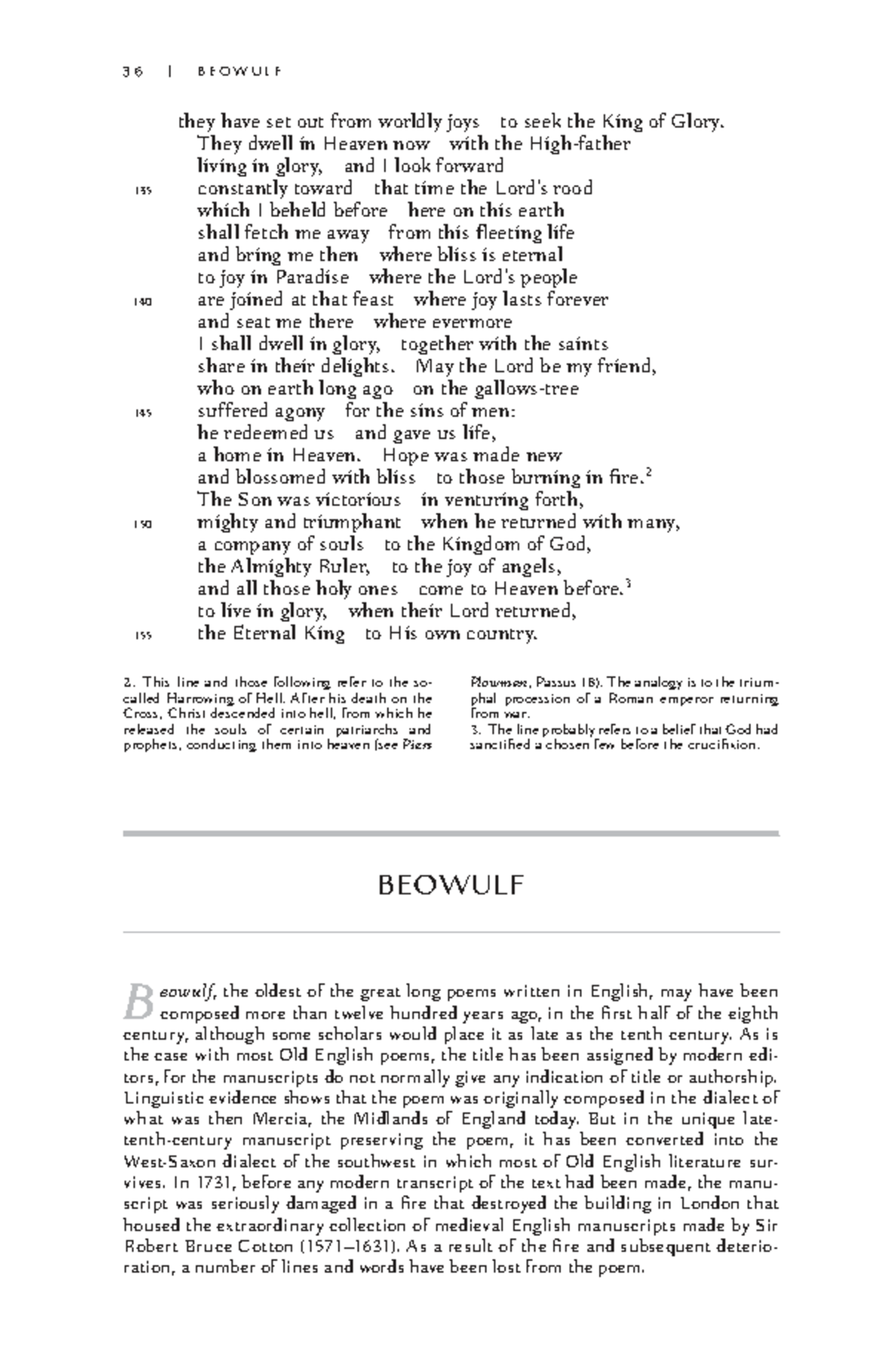 BEOWULF: An Analysis of Glory and Redemption in the Epic Poem - Studocu