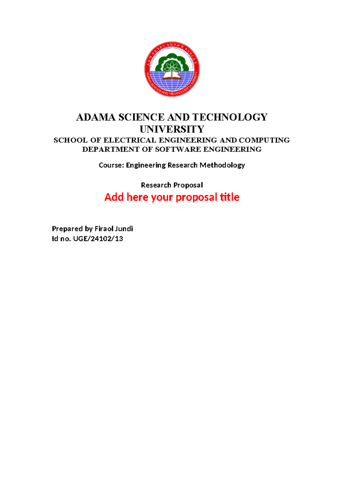 Research 1 - math - ADAMA SCIENCE AND TECHNOLOGY UNIVERSITY SCHOOL OF ...
