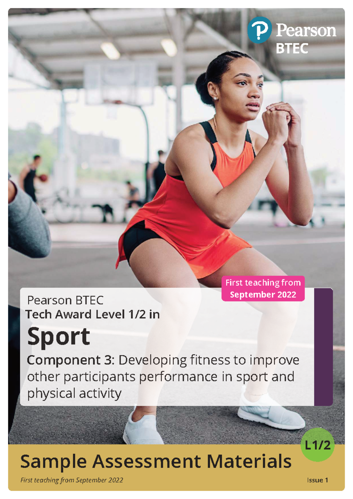 Pearson BTEC Level 2 Tech Award Sport Component 3: Sample Assessment ...