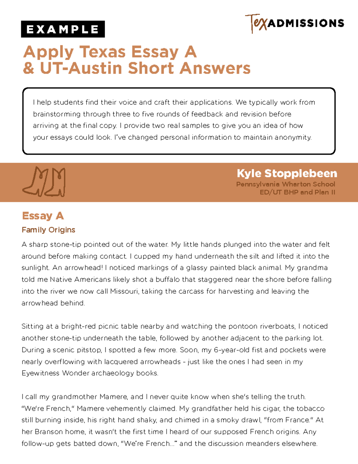 UT Admissions Essay Samples: Apply Texas Essays and Short Answers - Studocu