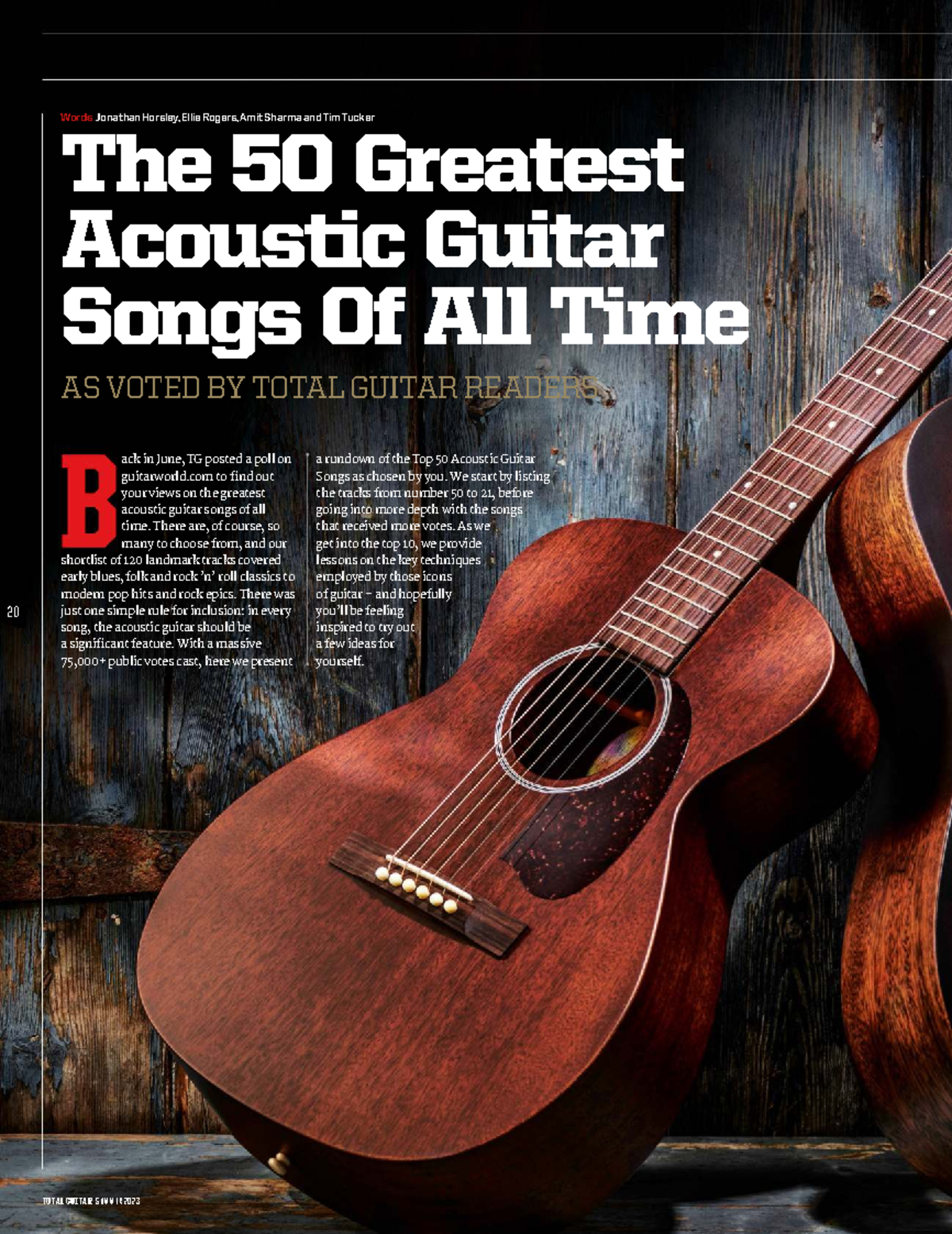 50 Greatest Acoustic Guitar Songs of All Time - Total Guitar Summer ...