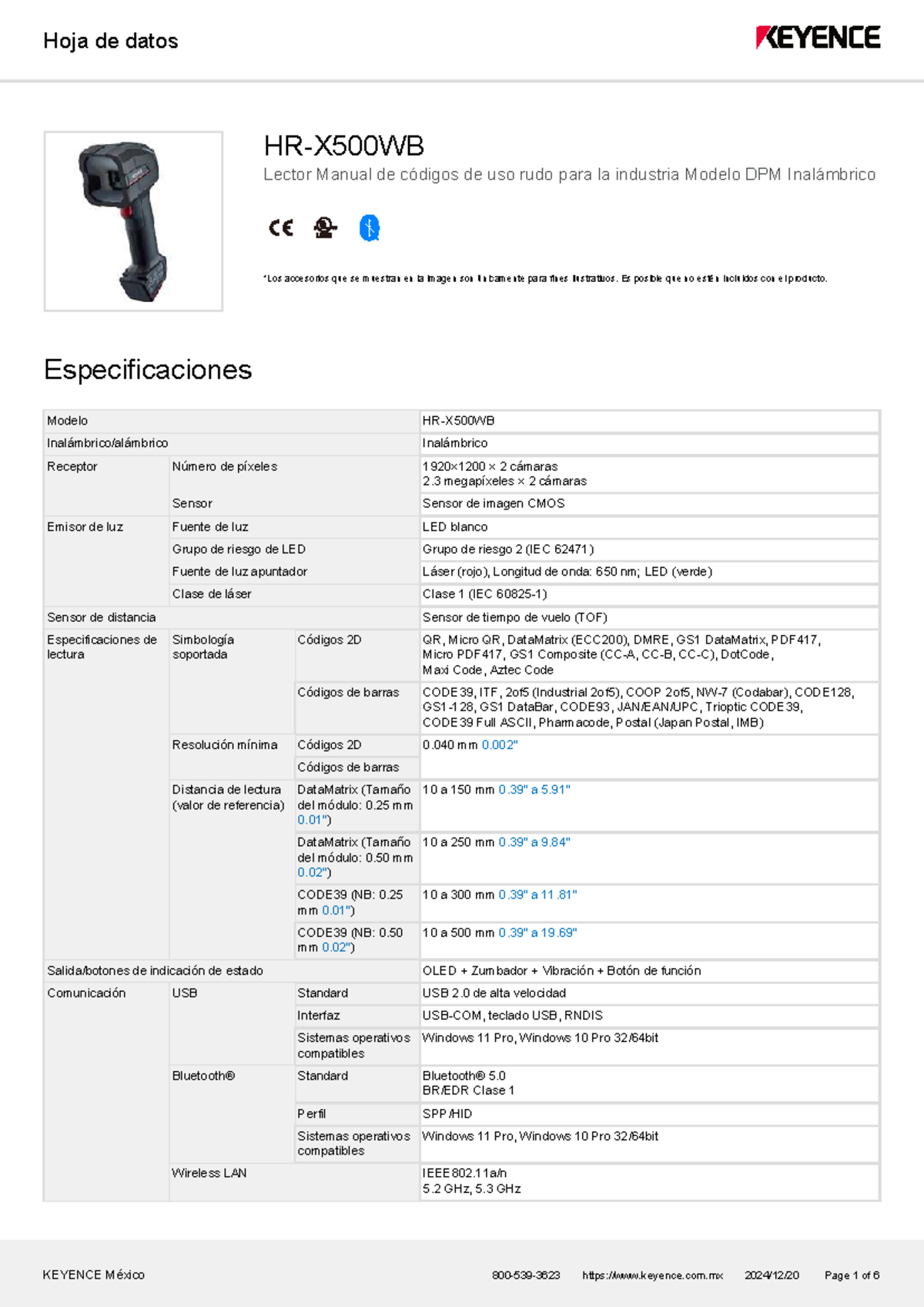 Hoja de datos HR-X500WB: Manual de Códigos de Uso Rudo - Studocu