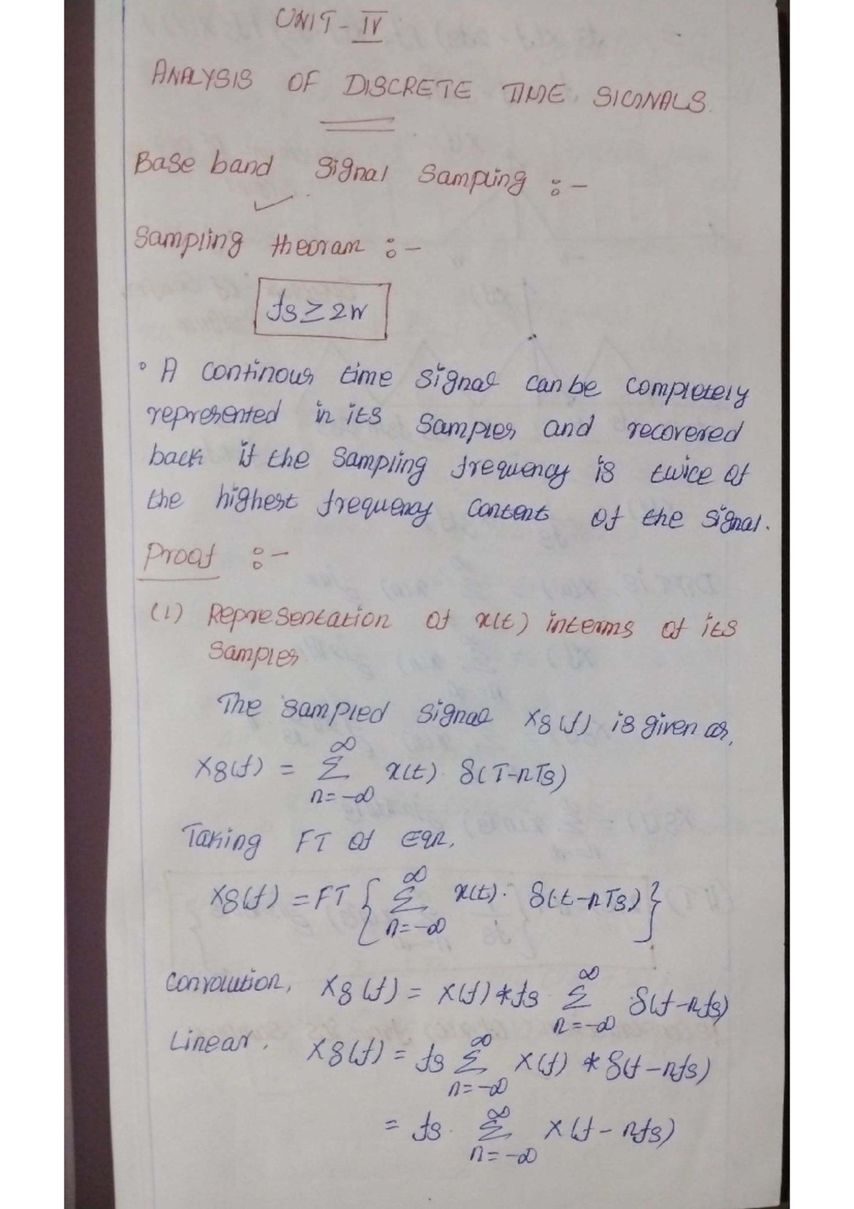 Unit 4: Analysis of Discrete Time Signals (Jsz2n) - Studocu