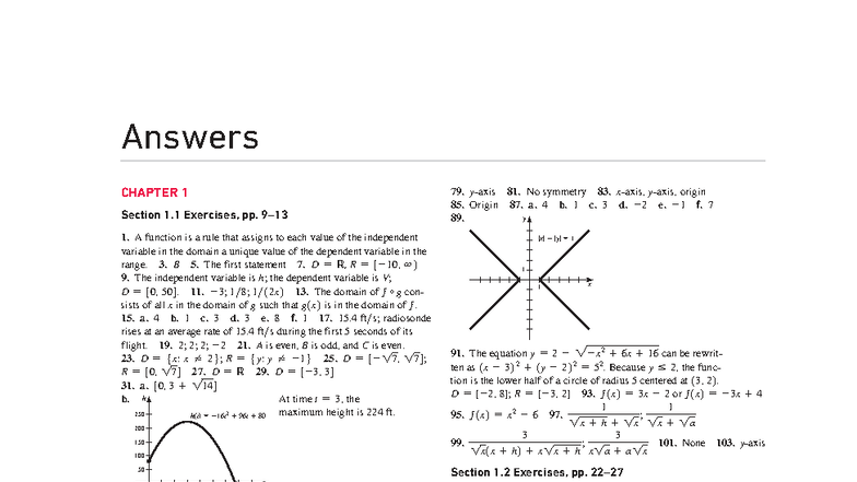 Bccalcet 03 Answers: Random Calculus Exercises and Solutions - Studocu