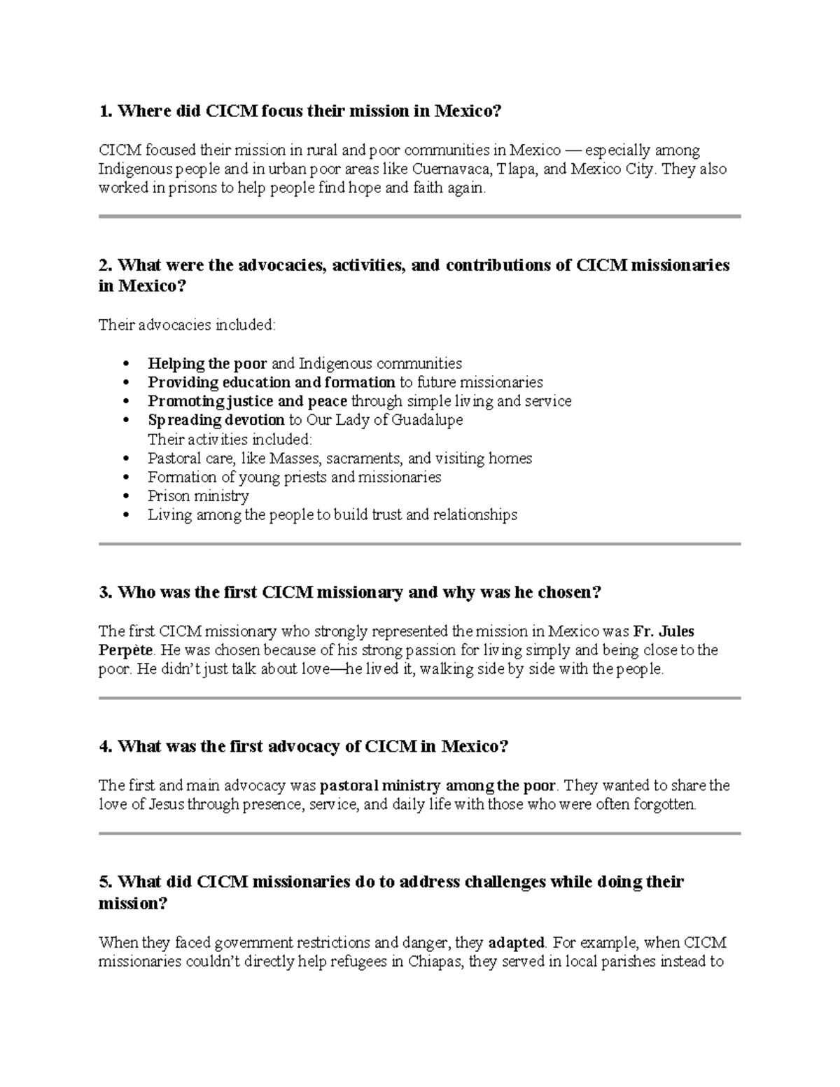 CICM Mission in Mexico: Focus, Activities, and Influential Figures ...