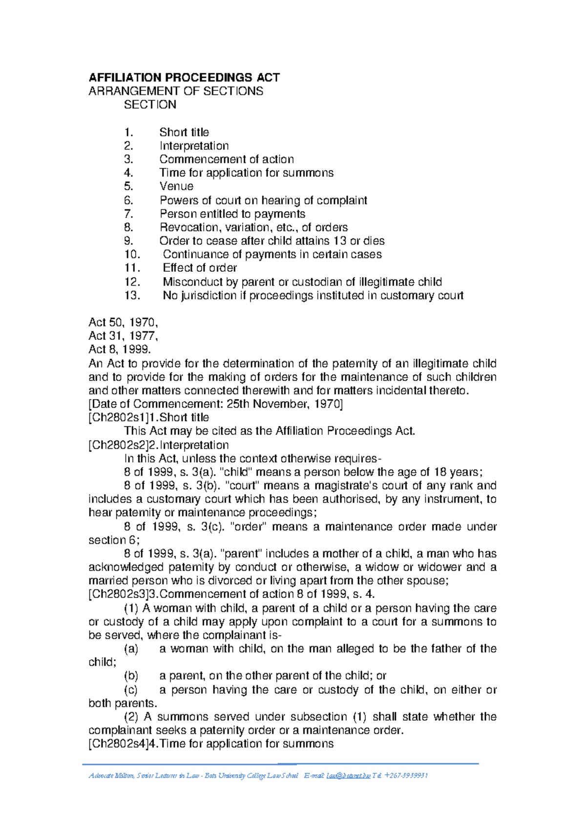 Affiliation Proceedings Act - Legal Framework and Key Provisions - Studocu