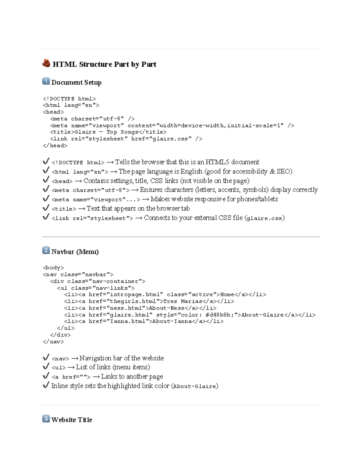 HTML5 Structure and CSS Design for Music Website (CS101) - Studocu