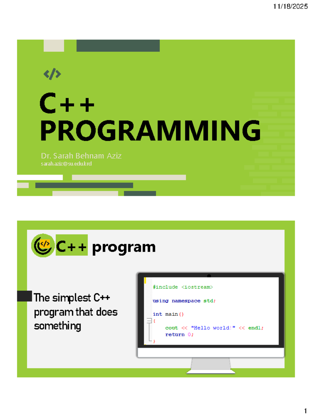 Practical Lecture 2 - Programming Basics (ZZFA) - Studocu